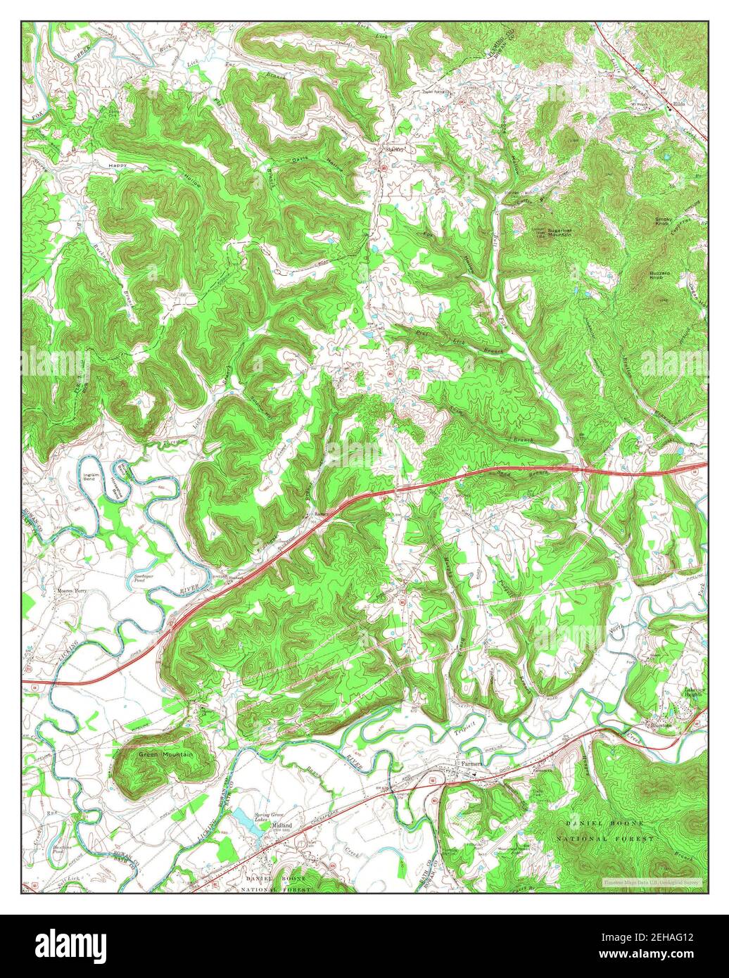 Farmers, Kentucky, map 1970, 1:24000, United States of America by ...