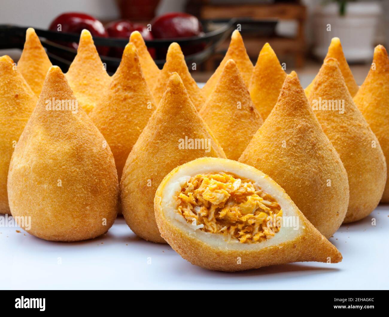 Coxinha of chicken, Brazilian snack Stock Photo - Alamy