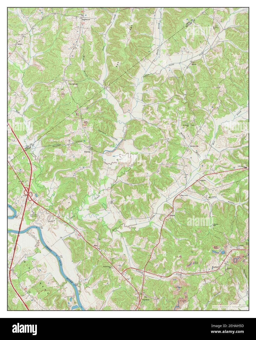 Flener, Kentucky, map 1973, 1:24000, United States of America by ...