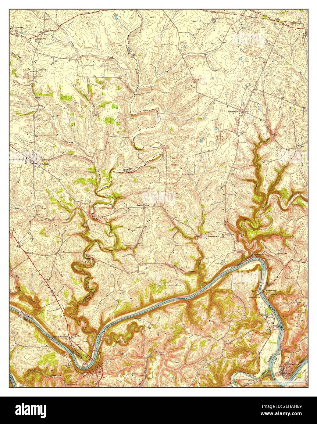 Ford, Kentucky, map 1952, 1:24000, United States of America by Timeless ...