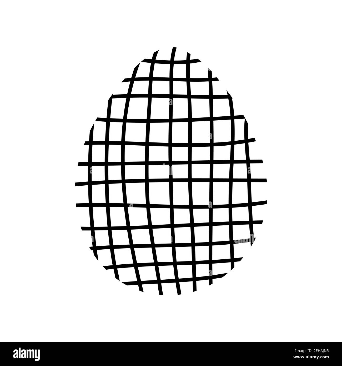 Easter egg doodle illustration isolated on a white background Stock ...
