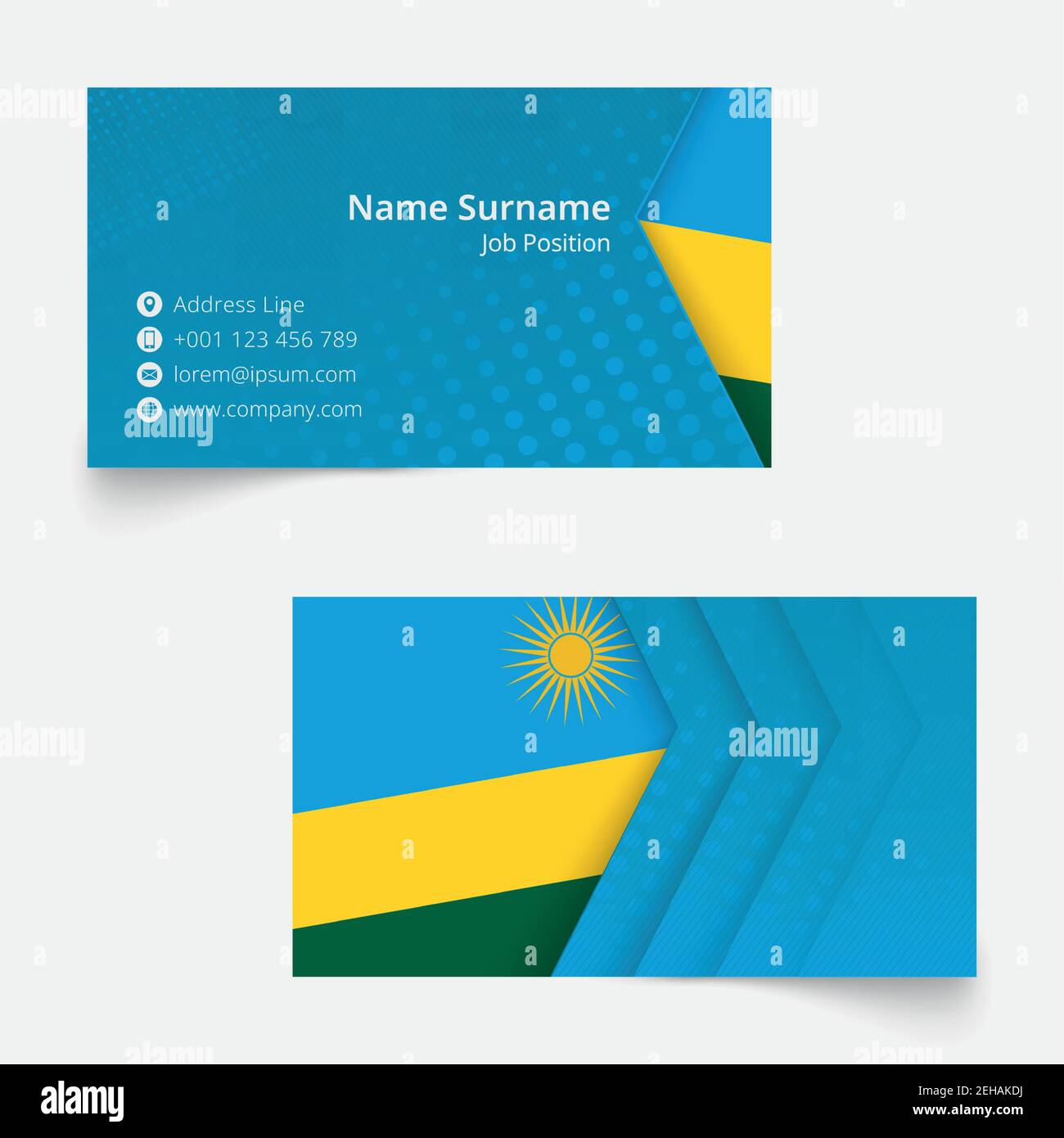 Rwanda Flag Business Card, standard size (90x50 mm) business card ...