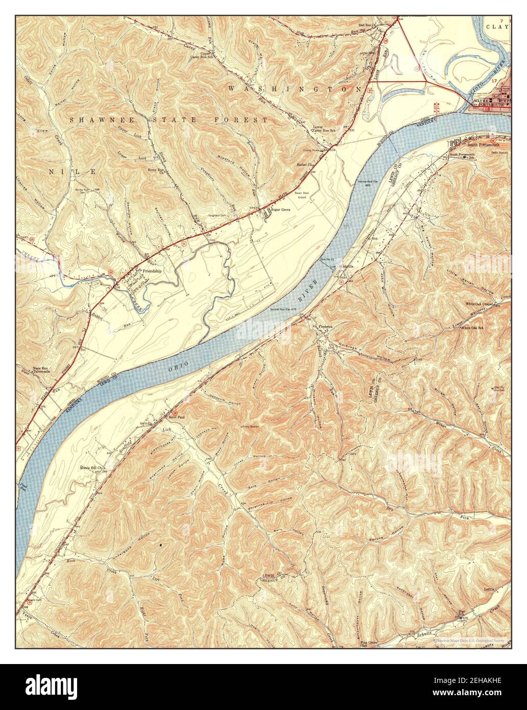 Friendship, Kentucky, map 1951, 1:24000, United States of America by ...
