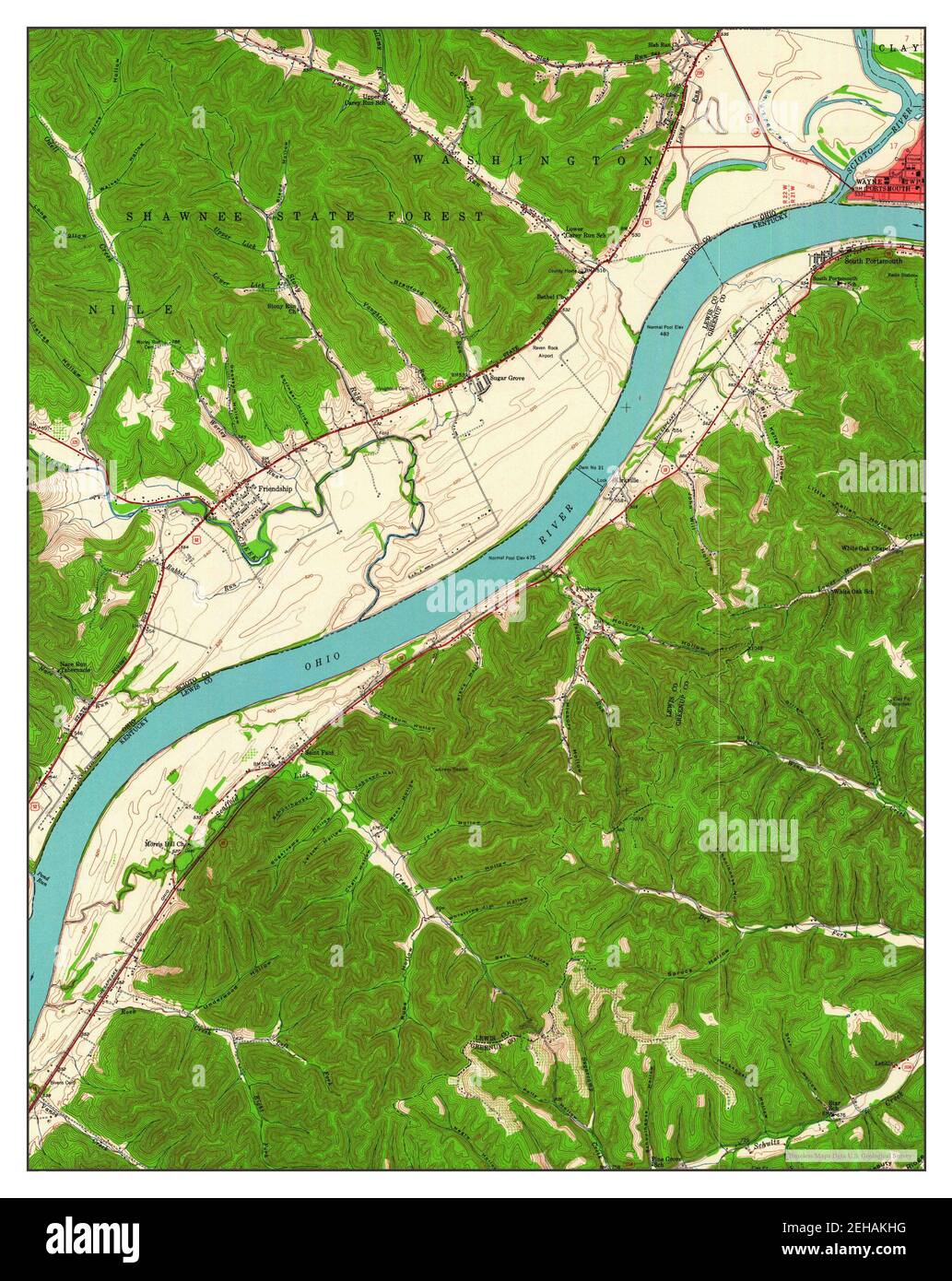 Friendship, Kentucky, map 1949, 1:24000, United States of America by ...