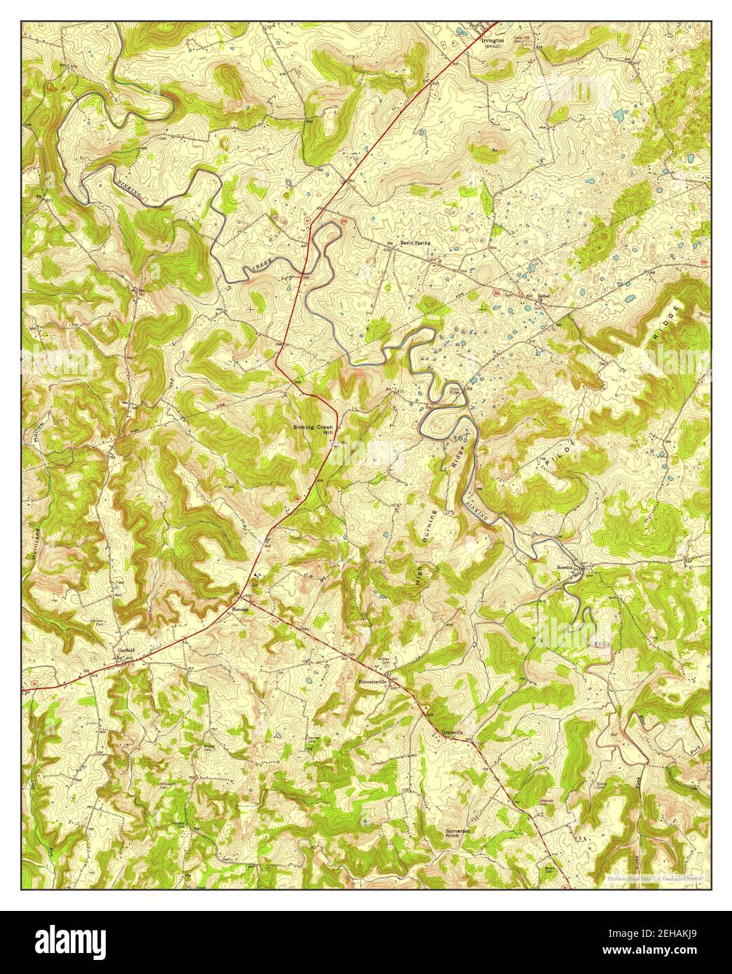 Garfield, Kentucky, map 1953, 1:24000, United States of America by ...