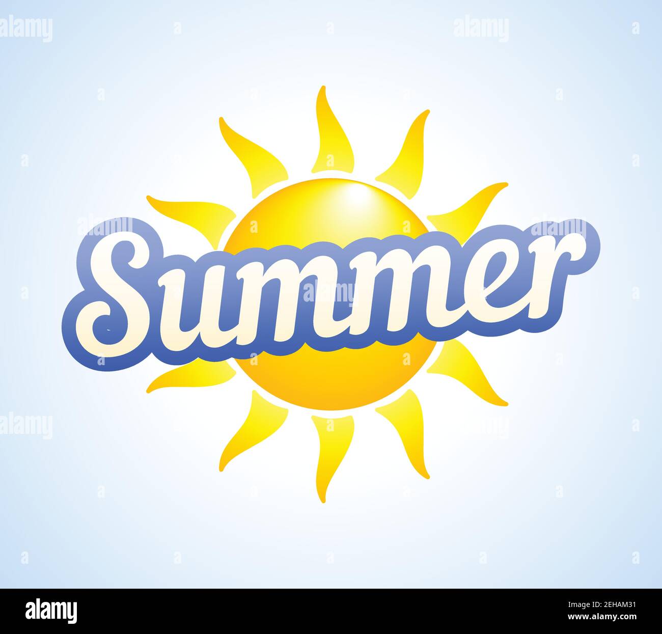 Summer Sun Vacation Vector Illustration Stock Vector Image & Art - Alamy