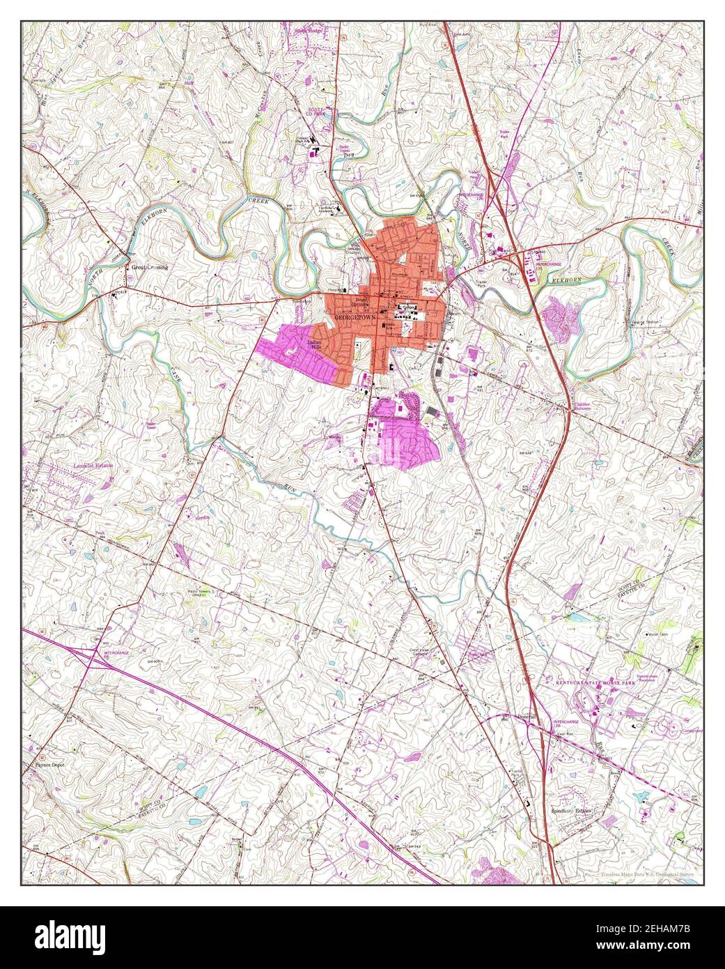 Georgetown kentucky map High Resolution Stock Photography and Images ...