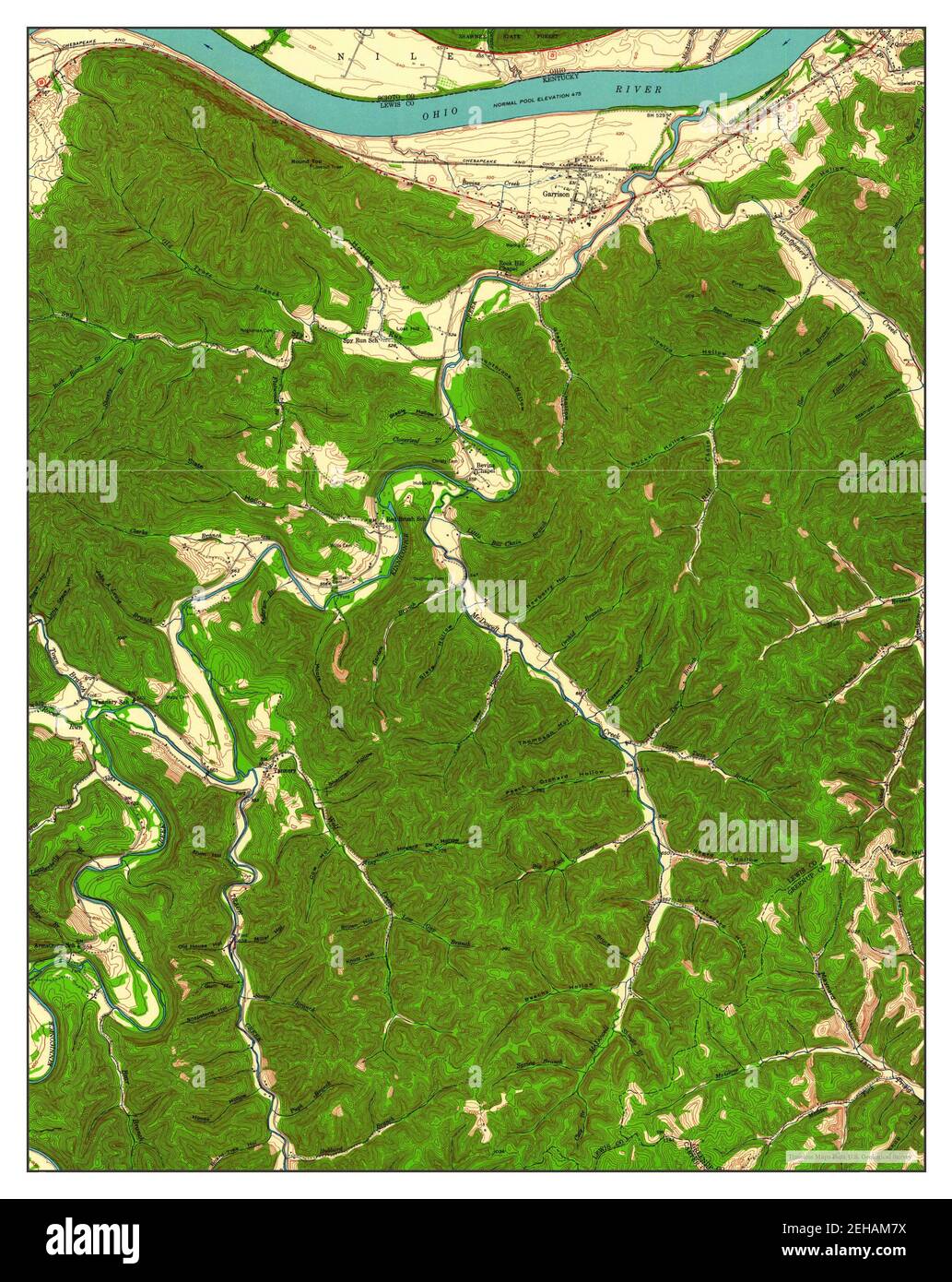 Map of garrison Cut Out Stock Images & Pictures - Alamy