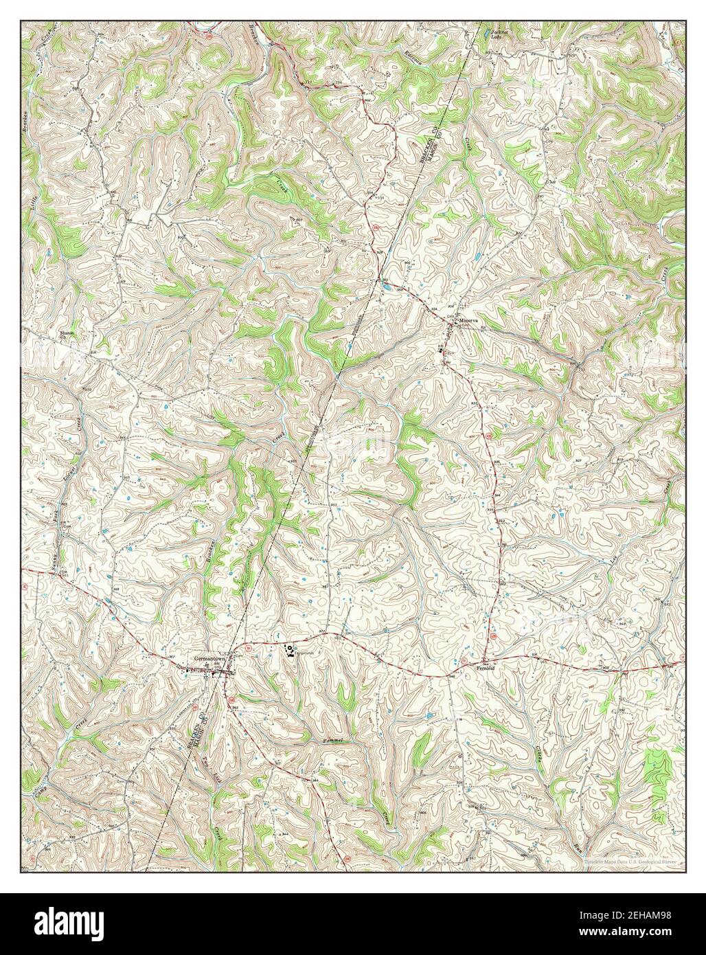 Germantown, Kentucky, map 1952, 1:24000, United States of America by ...