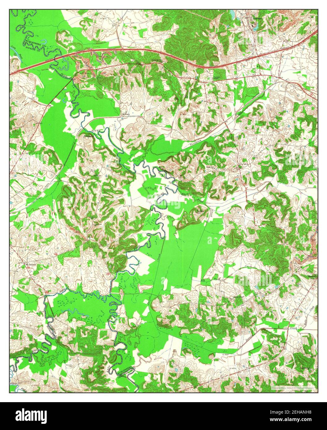 Graham county map hi-res stock photography and images - Alamy