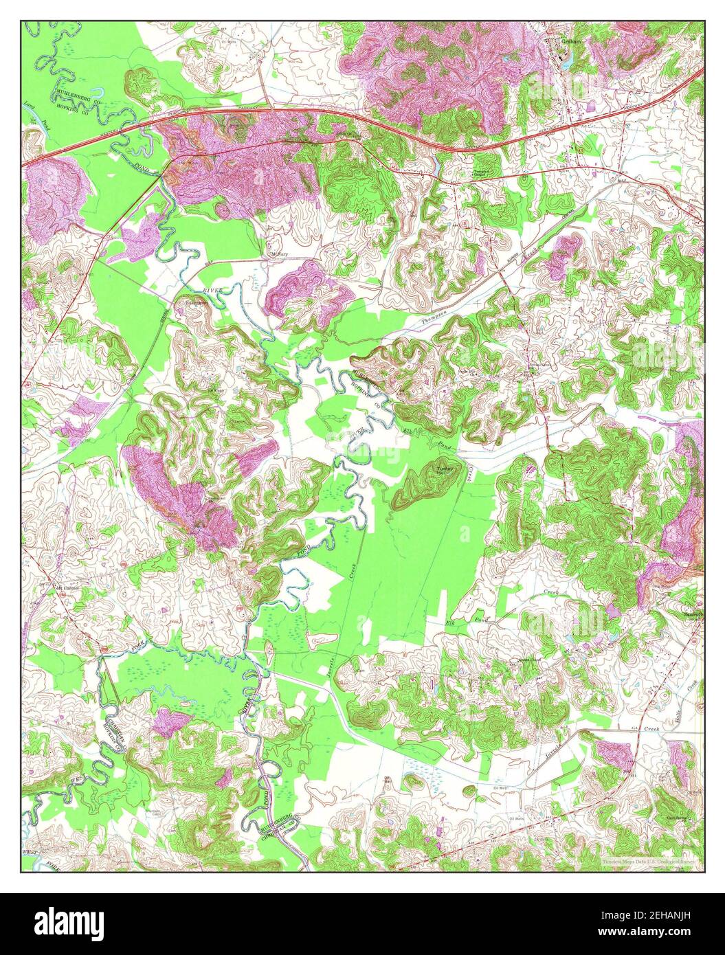 Graham, Kentucky, map 1963, 1:24000, United States of America by ...