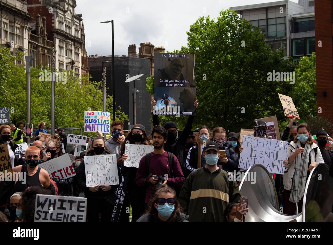 BLM protest Manchester Stock Photo - Alamy