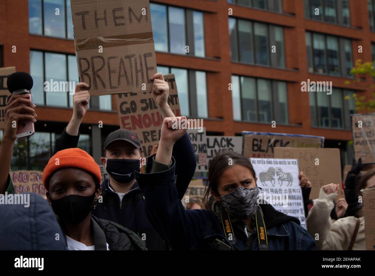 BLM protest Manchester Stock Photo - Alamy