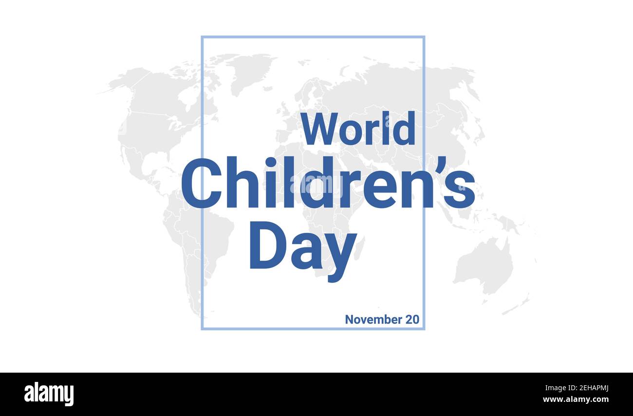 World Children's Day international holiday card. November 20 graphic ...