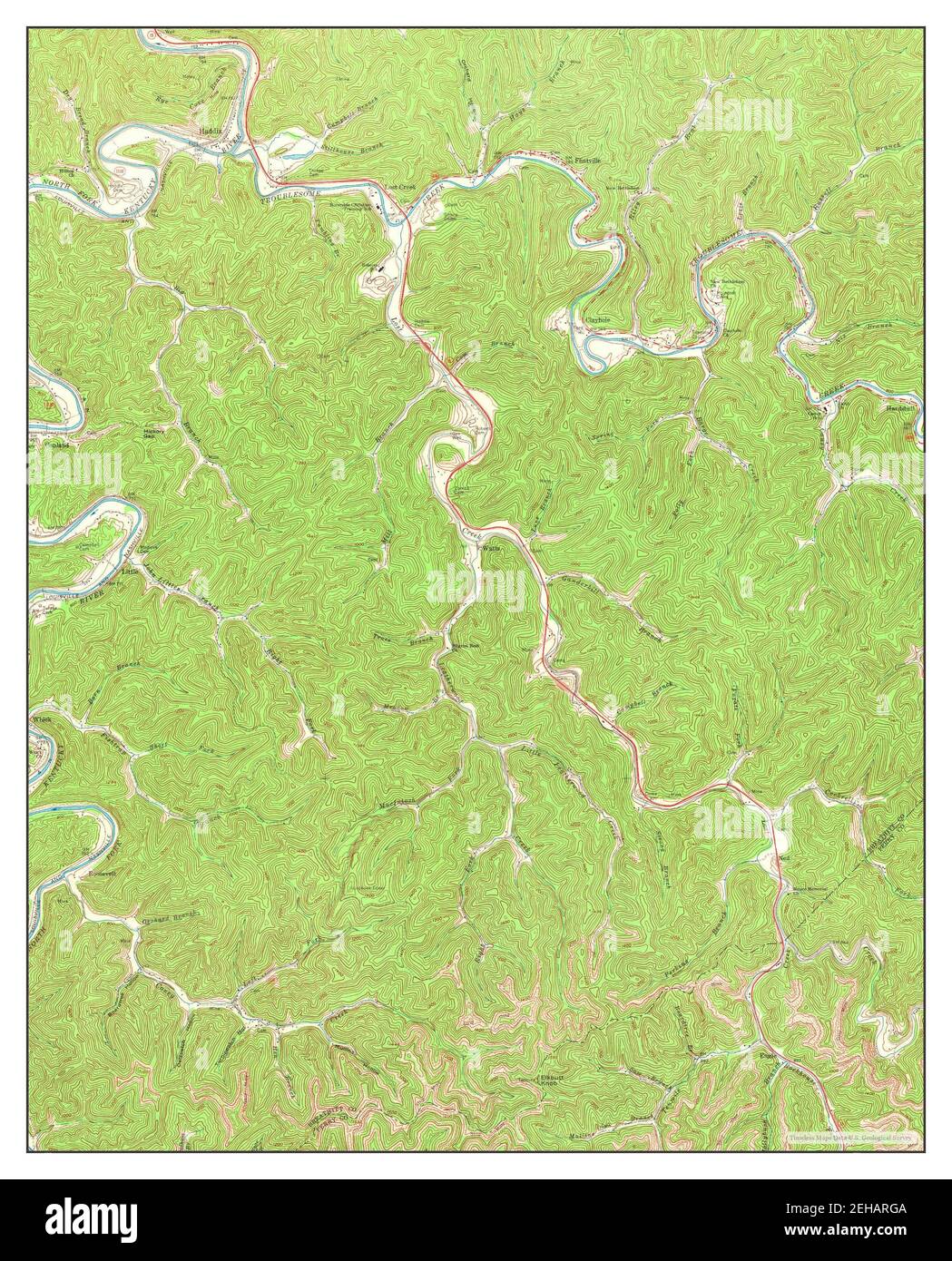 Haddix, Kentucky, map 1972, 1:24000, United States of America by ...