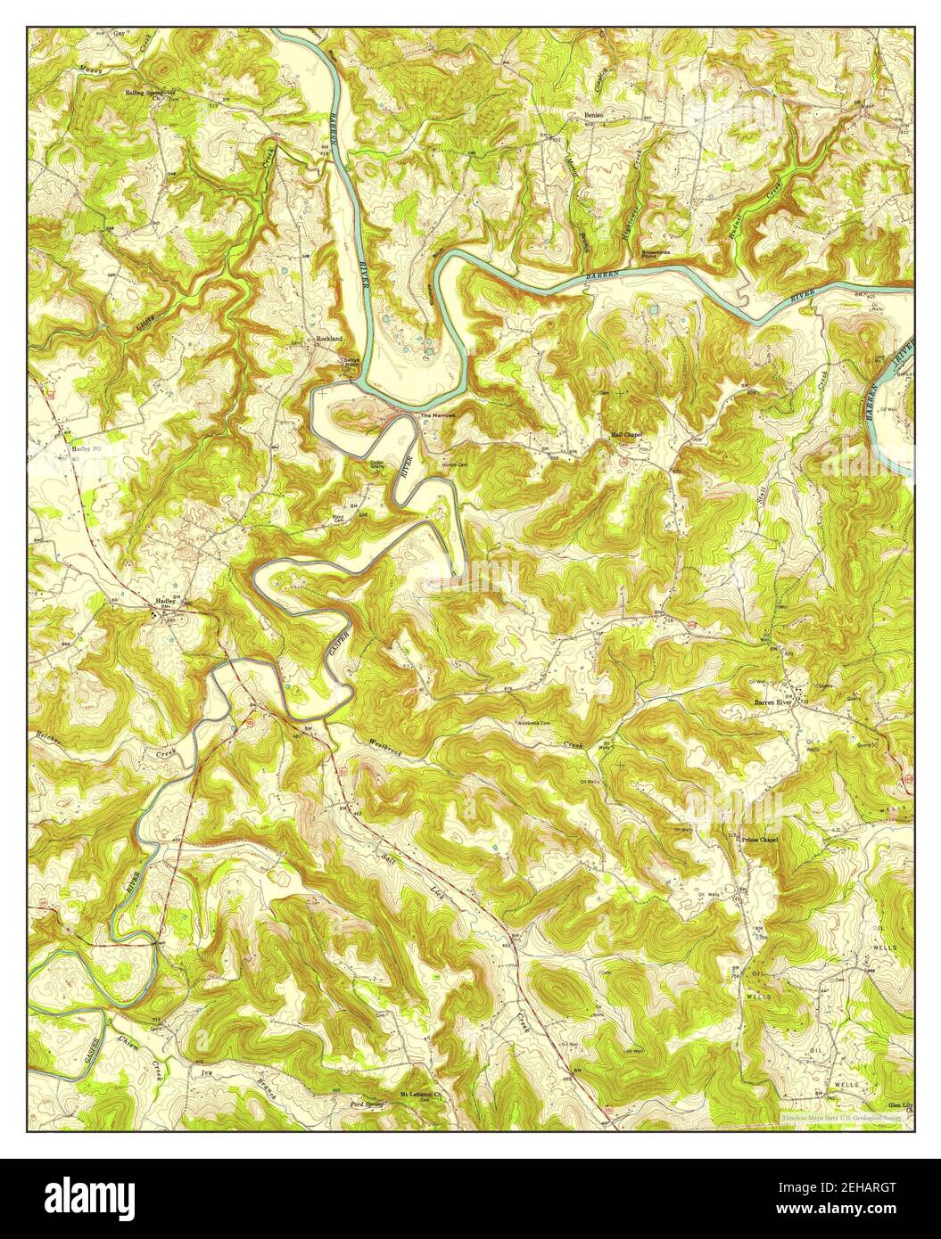 Hadley, Kentucky, map 1954, 1:24000, United States of America by ...