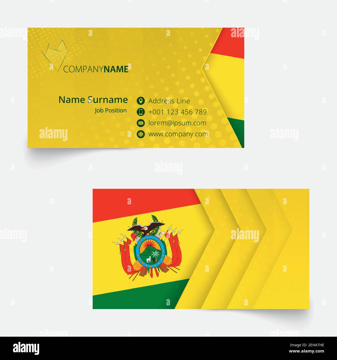 Bolivia Flag Business Card, standard size (90x50 mm) business card ...