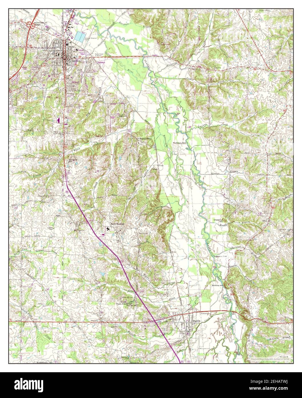 Hardin, Kentucky, map 1969, 1:24000, United States of America by ...