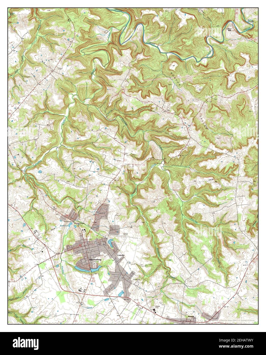 Map of hardinsburg hi-res stock photography and images - Alamy