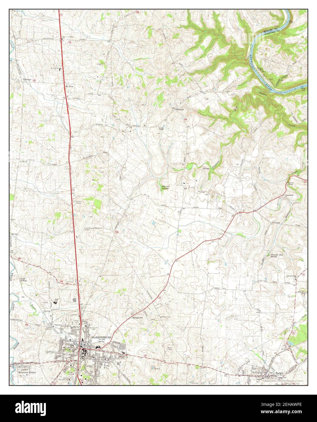 Map of harrodsburg Cut Out Stock Images & Pictures - Alamy