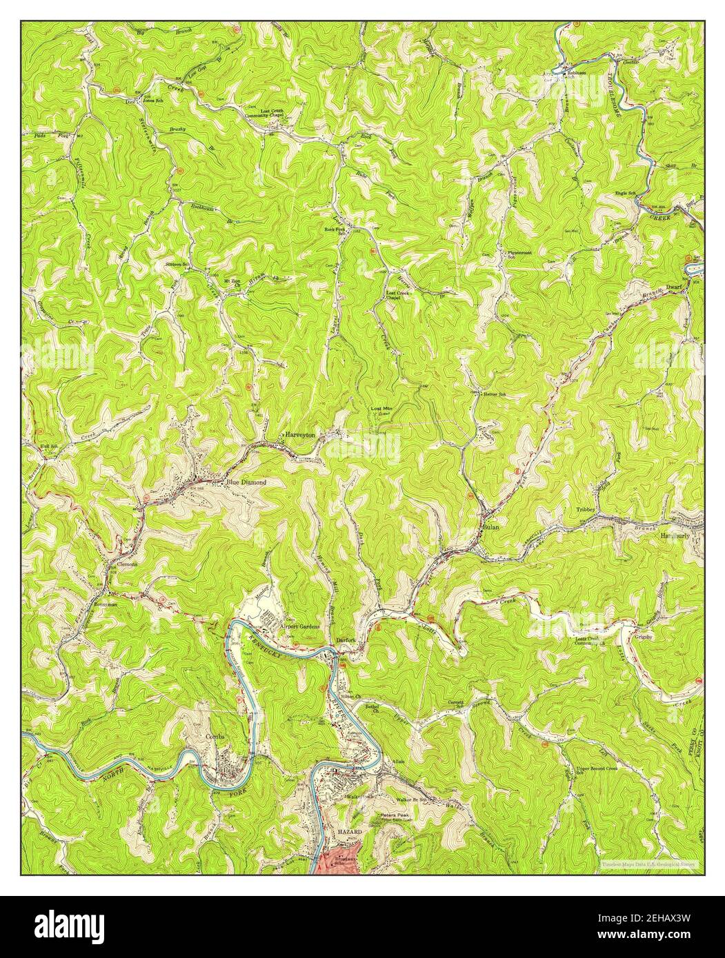 Map of hazard kentucky hi-res stock photography and images - Alamy