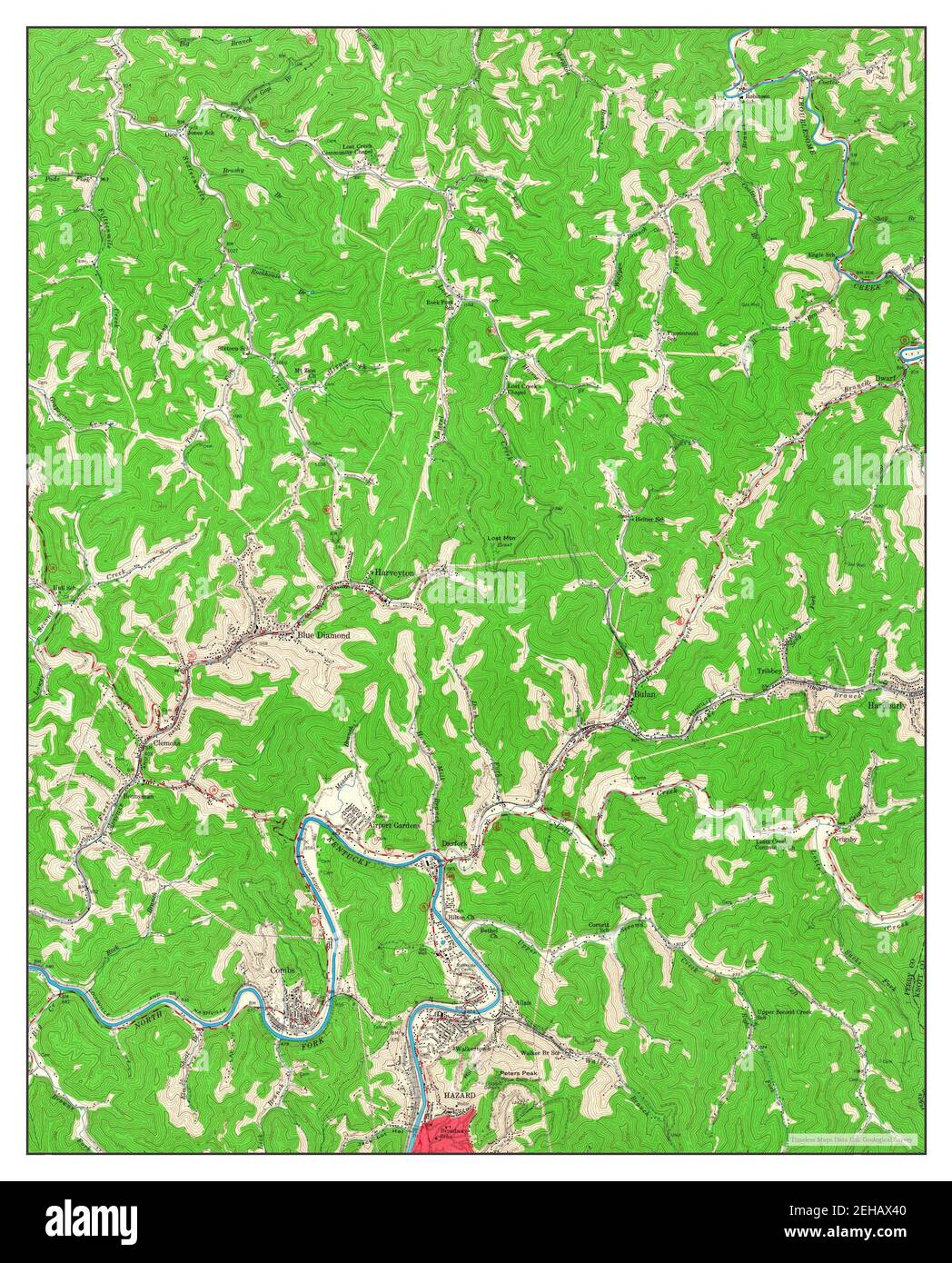 Map of hazard kentucky hi-res stock photography and images - Alamy