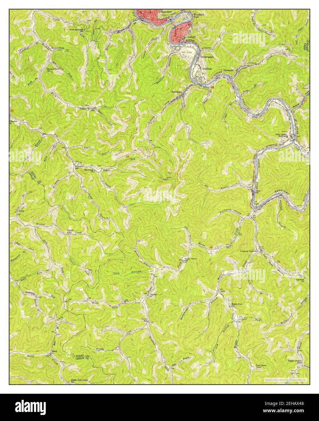 Map of hazard kentucky hi-res stock photography and images - Alamy