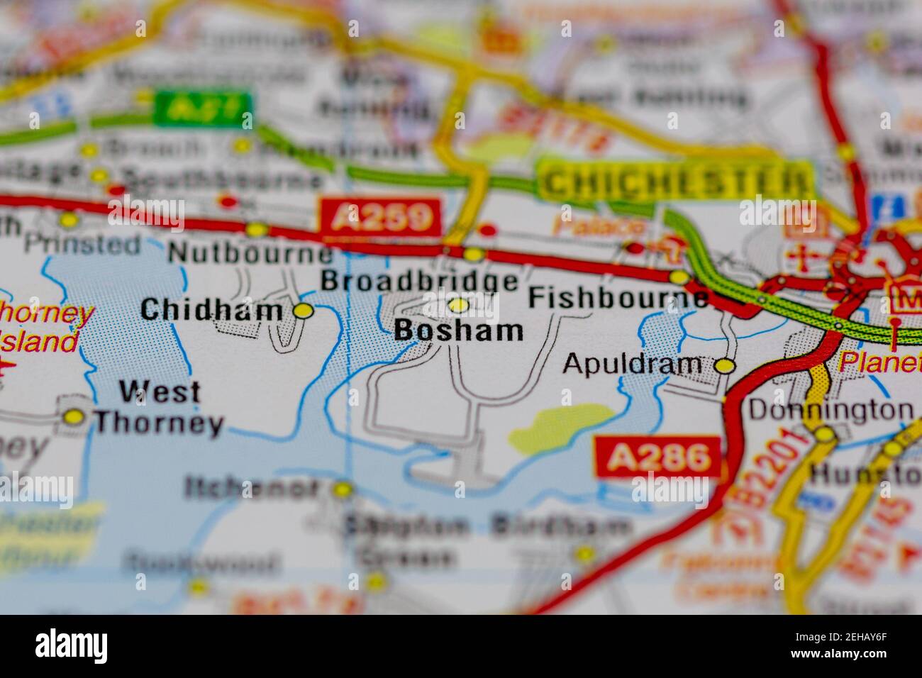 Bosham on a map hi-res stock photography and images - Alamy