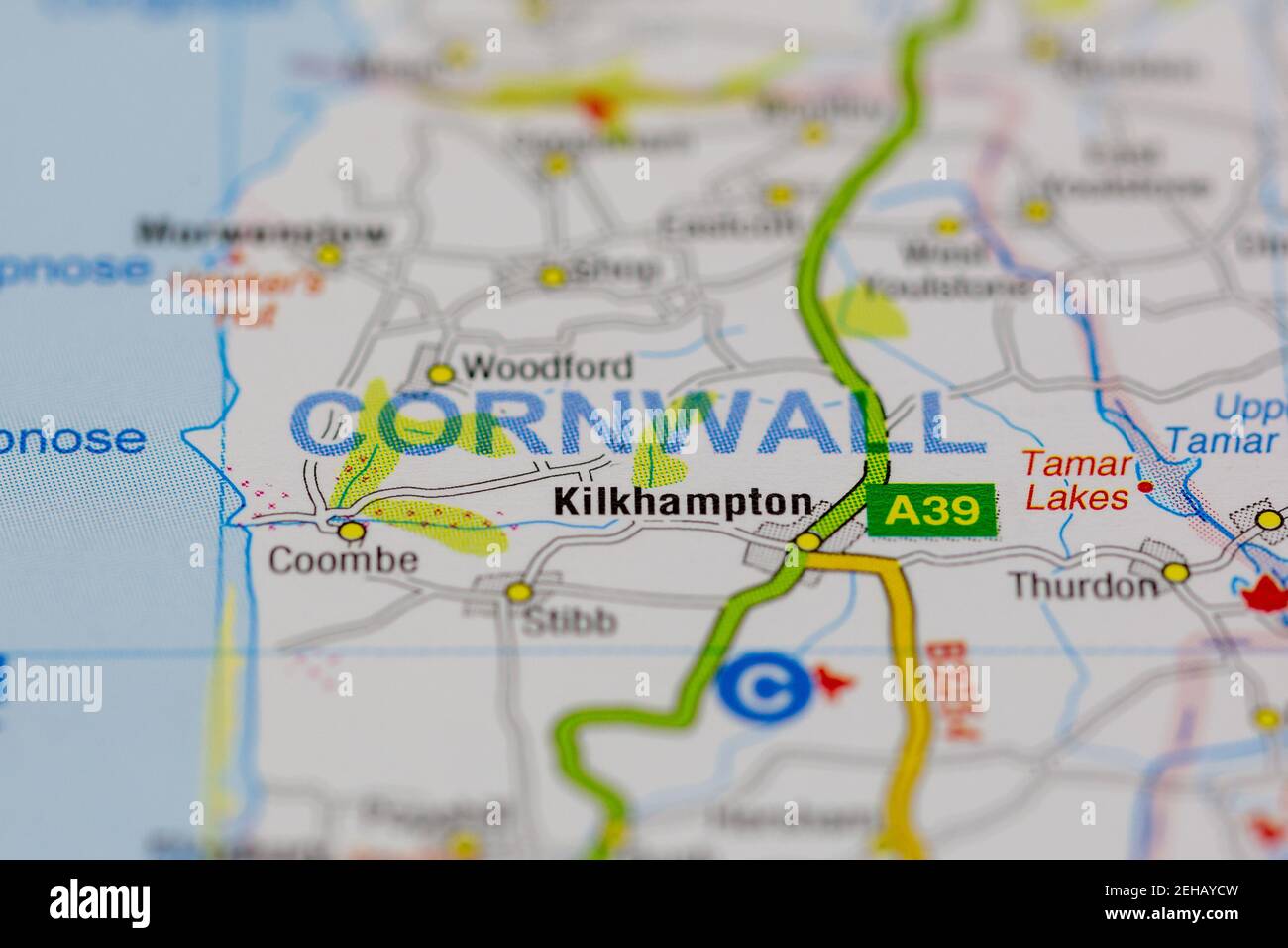 Cornwall map hi-res stock photography and images - Alamy