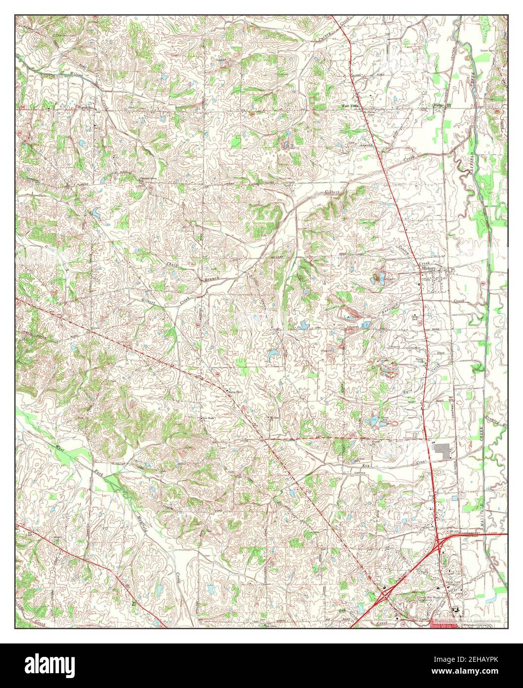 Hickory, Kentucky, map 1969, 1:24000, United States of America by ...