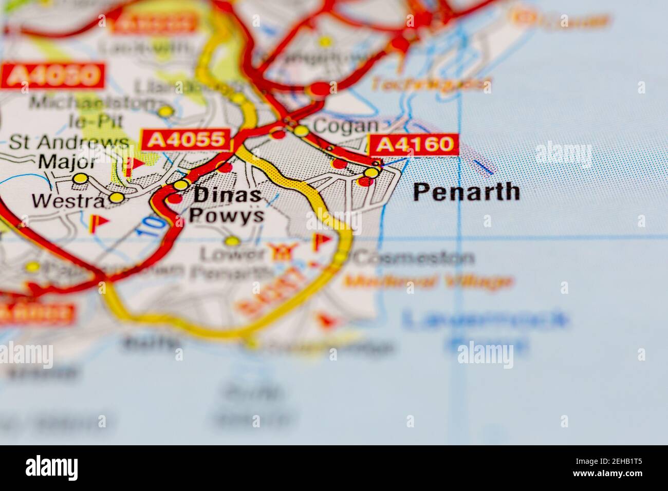 Penarth map hi-res stock photography and images - Alamy