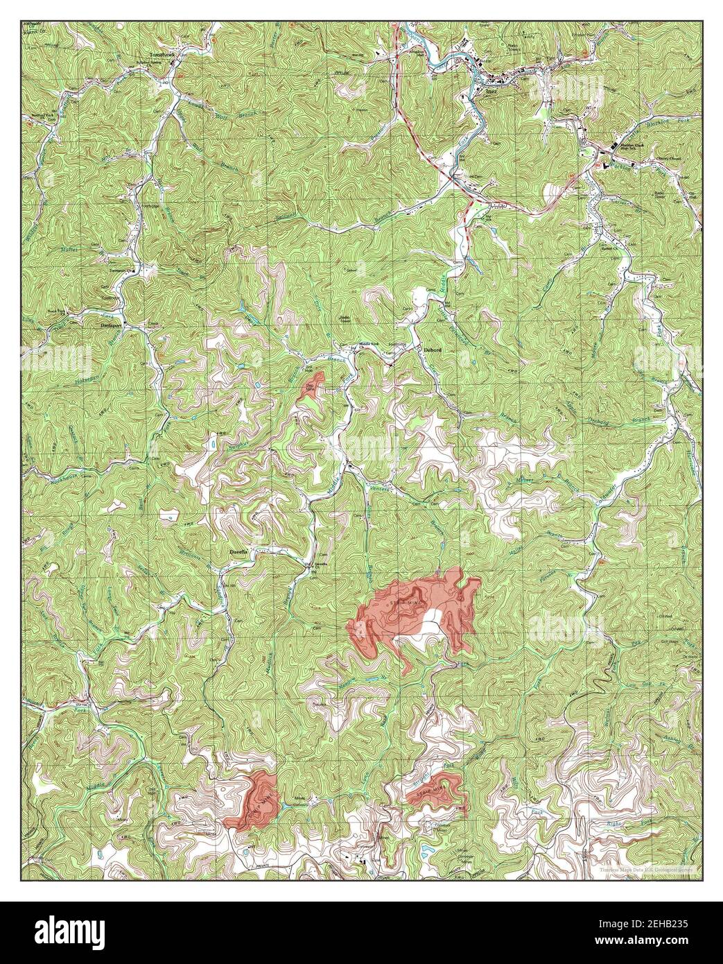 Inez, Kentucky, map 1992, 1:24000, United States of America by Timeless ...