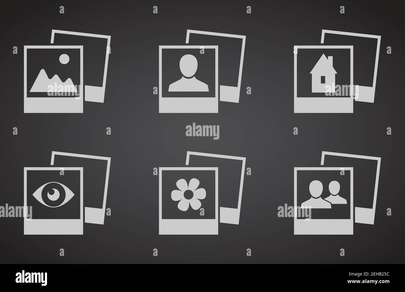 set photo frame photograph vector icons Stock Vector Image & Art - Alamy