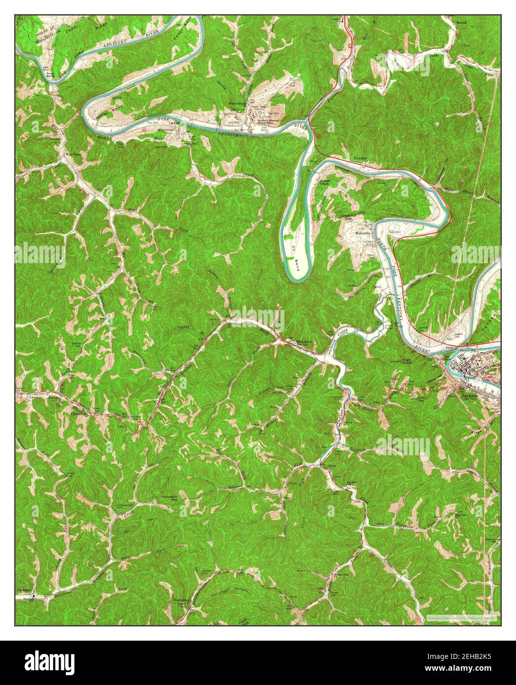 Jackson kentucky map hi-res stock photography and images - Alamy