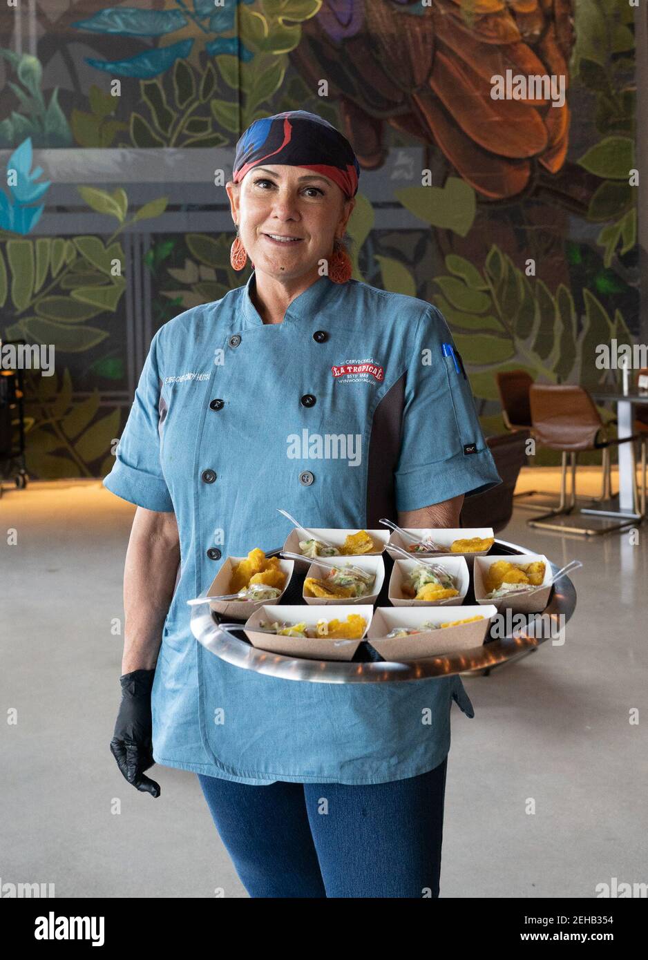 MIAMI, FL-FEB 22: Chef Cindy Hutson is seen during the ribbon cutting ...