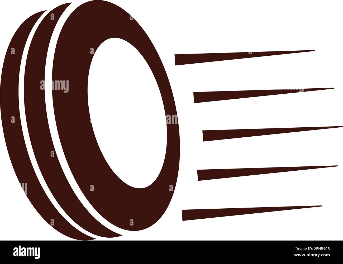 Flat tyre illustration Stock Vector Images - Alamy