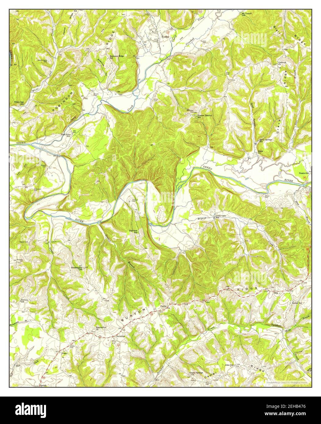Knifley, Kentucky, map 1954, 1:24000, United States of America by ...