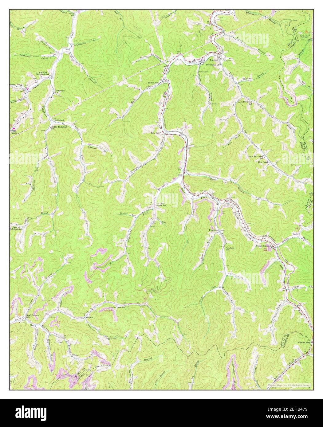 Kite, Kentucky, map 1954, 1:24000, United States of America by Timeless ...