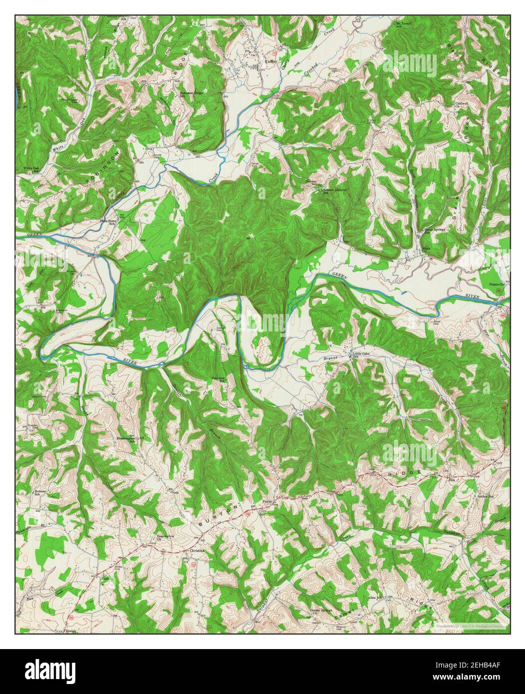 Knifley, Kentucky, map 1954, 1:24000, United States of America by ...