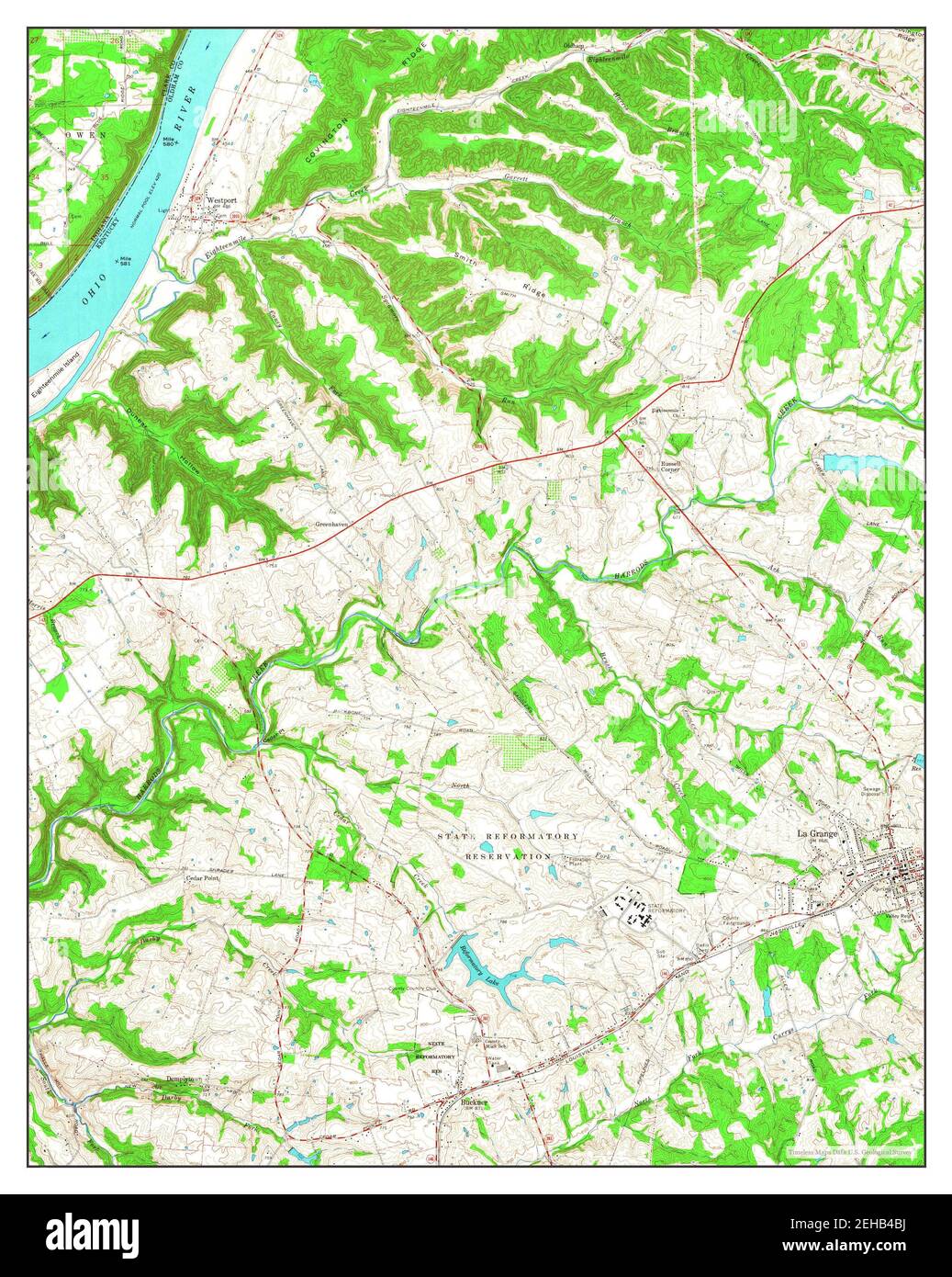 La Grange, Kentucky, map 1961, 1:24000, United States of America by ...