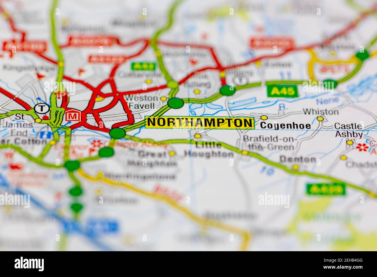 Map of northhampton hi-res stock photography and images - Alamy