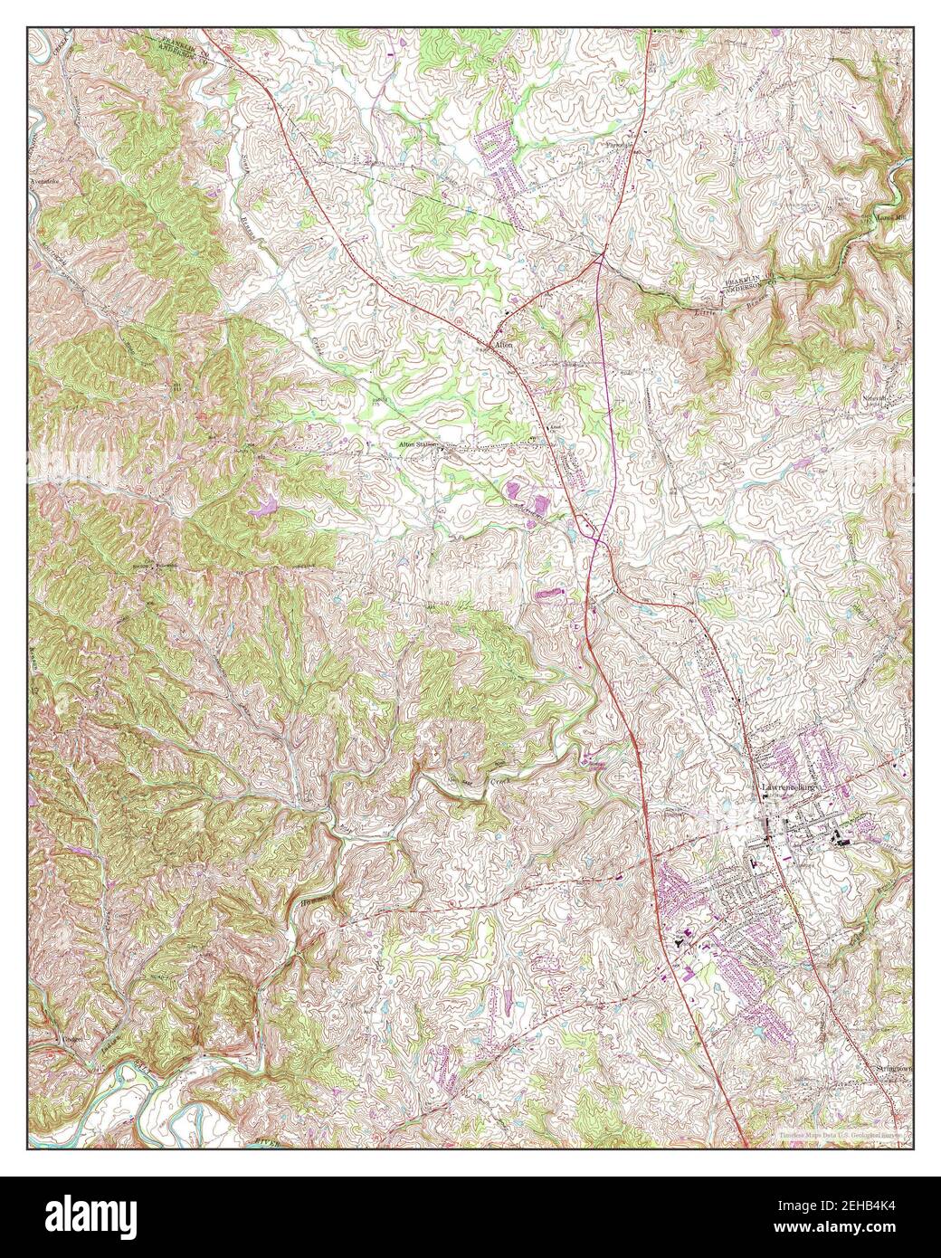 Map of lawrenceburg hi-res stock photography and images - Alamy