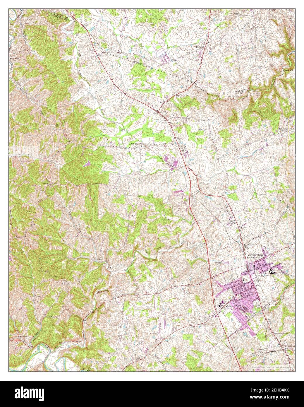 Map of lawrenceburg kentucky hi-res stock photography and images - Alamy