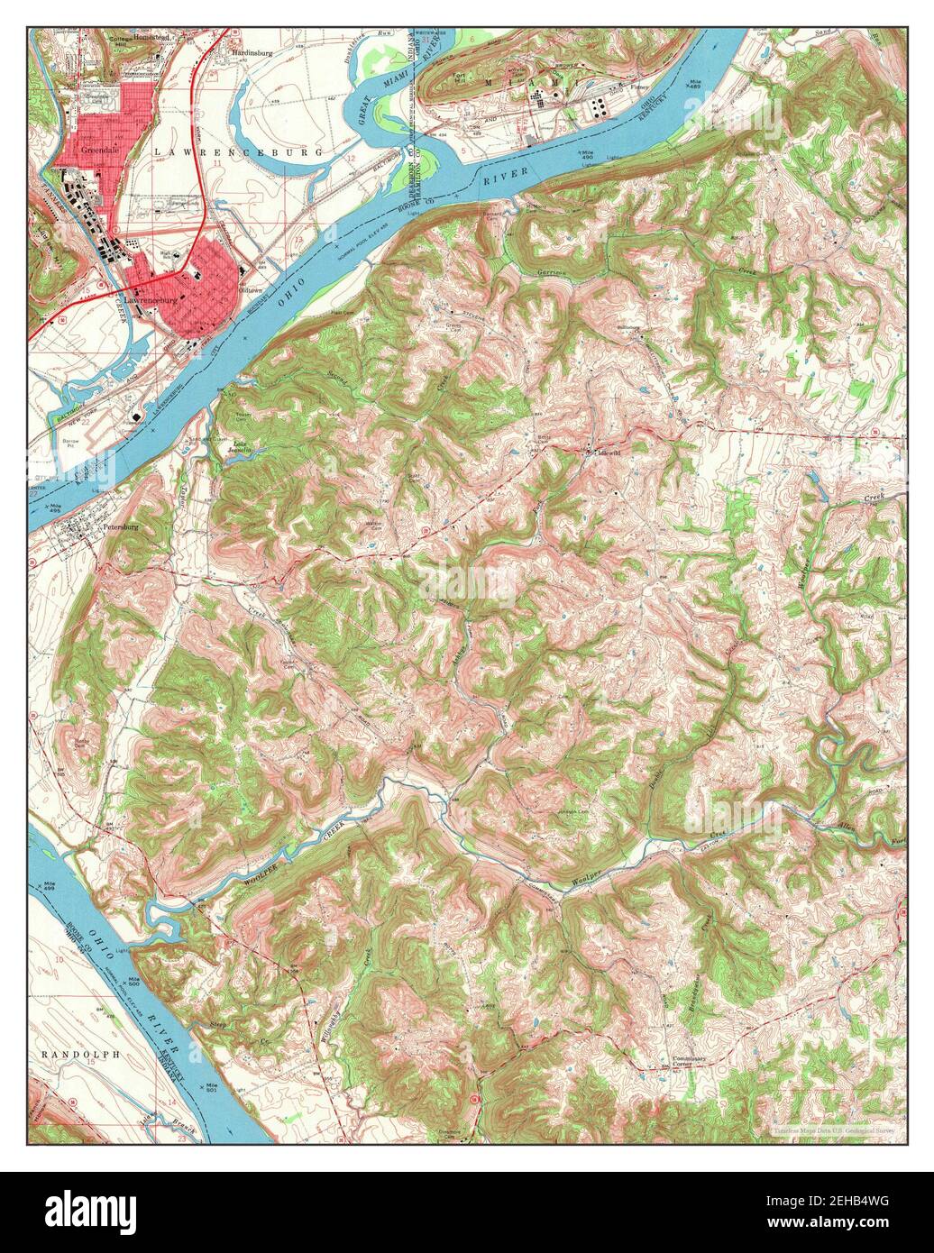 Lawrenceburg kentucky map hi-res stock photography and images - Alamy
