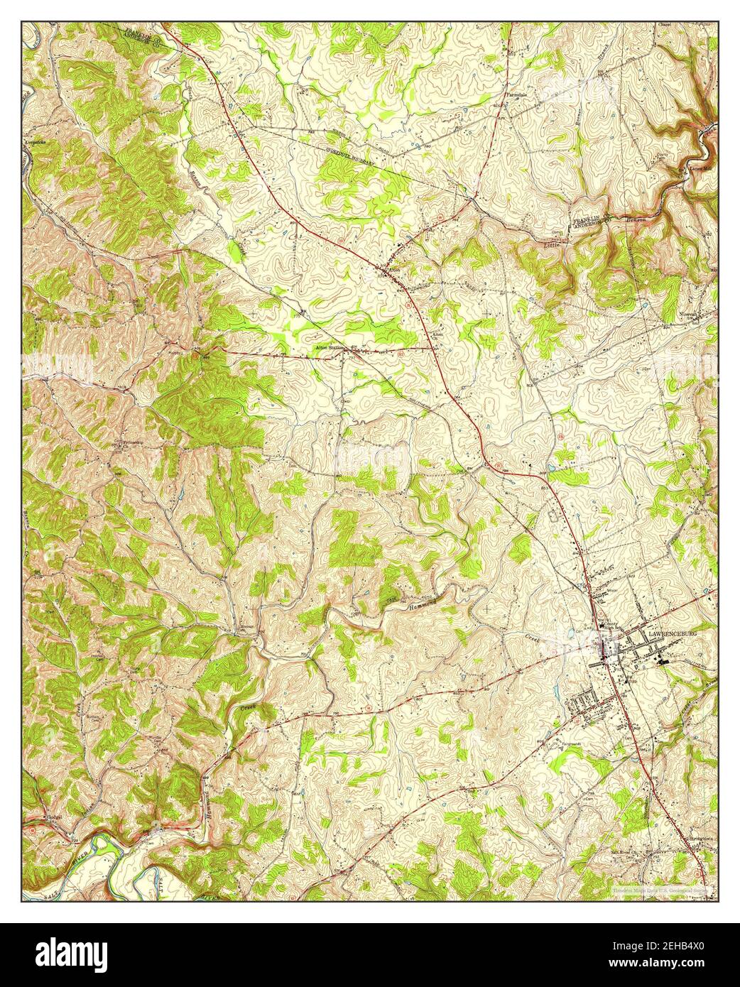Map of lawrenceburg kentucky hi-res stock photography and images - Alamy