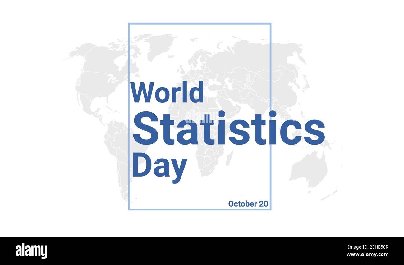 World Statistics Day international holiday card. October 20 graphic ...