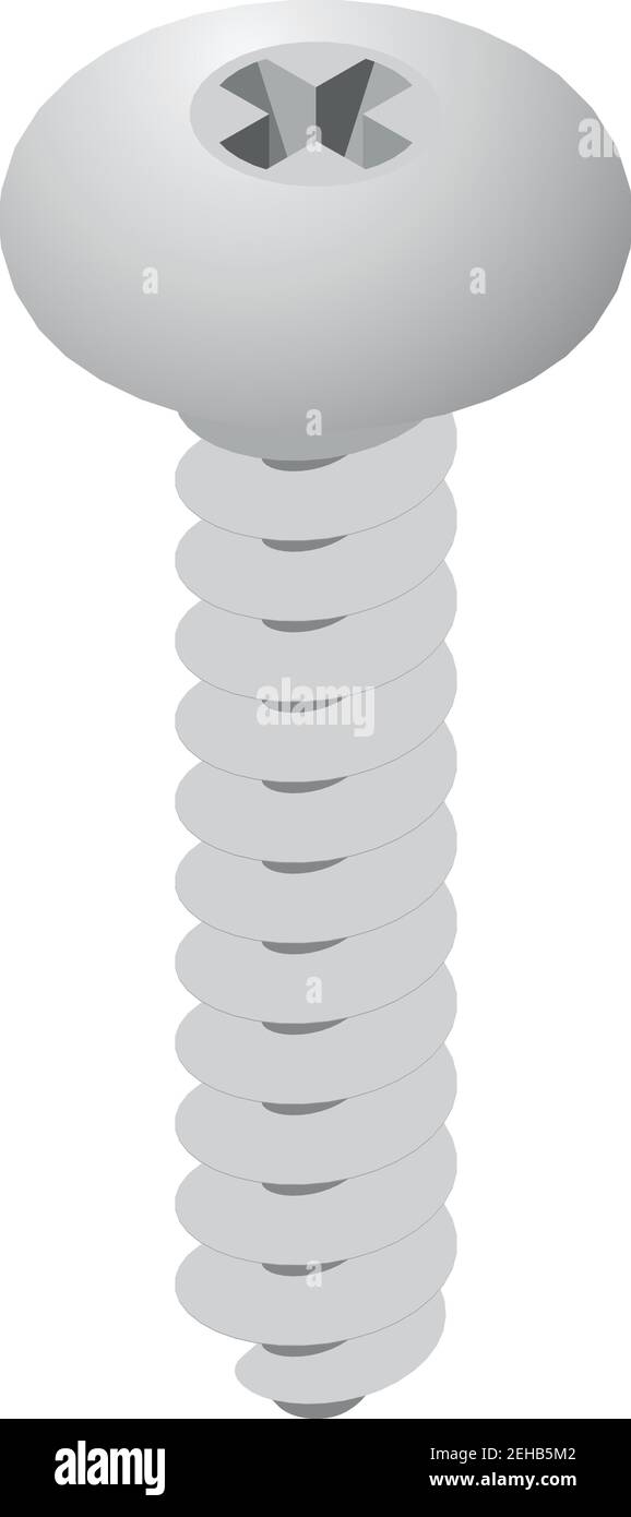Cross screw icon. Isometric of cross screw vector icon for web design ...