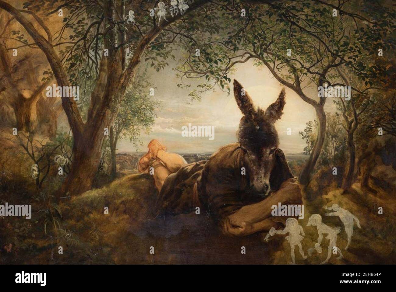 Bottom and the Fairies by Joseph Noel Paton Stock Photo - Alamy