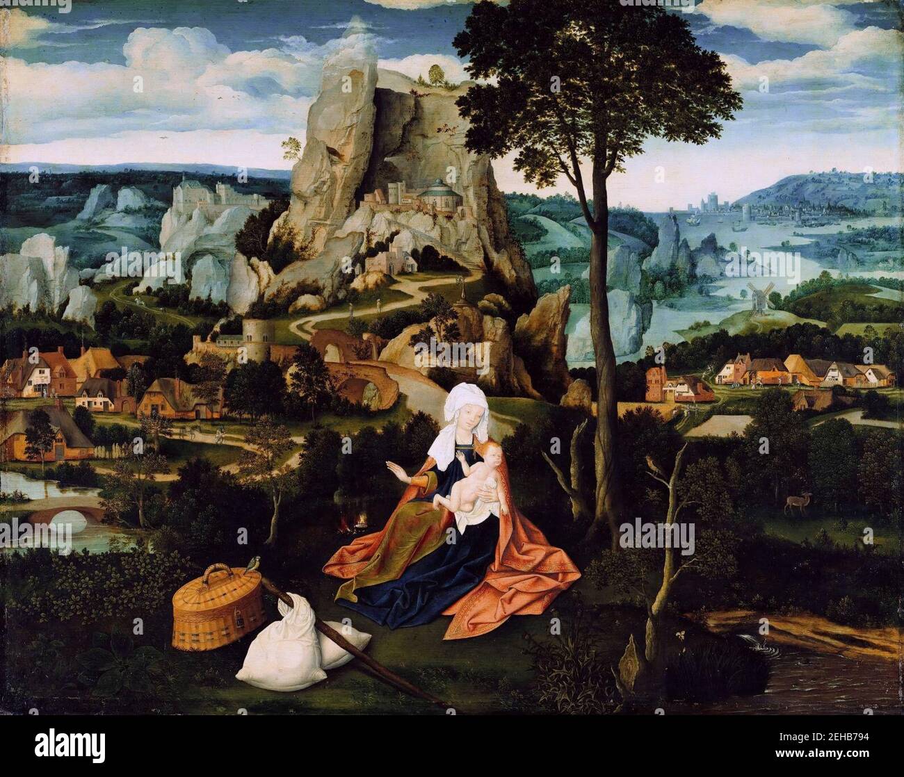 Joachim Patinier - The Rest on The Flight into Egypt Stock Photo - Alamy