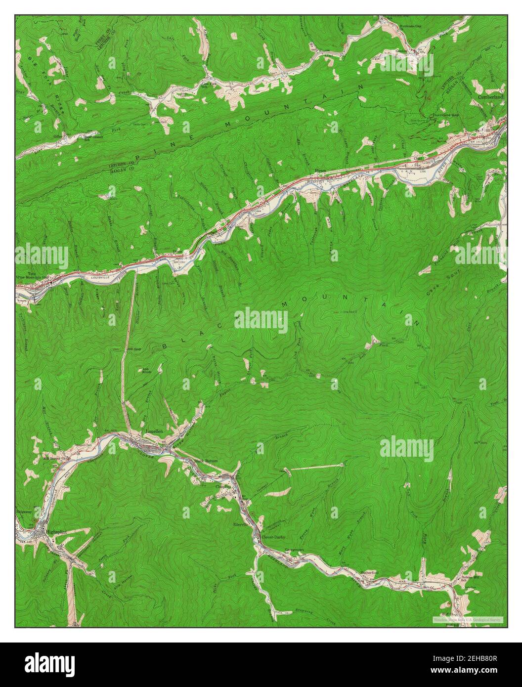 Louellen, Kentucky, map 1954, 1:24000, United States of America by ...
